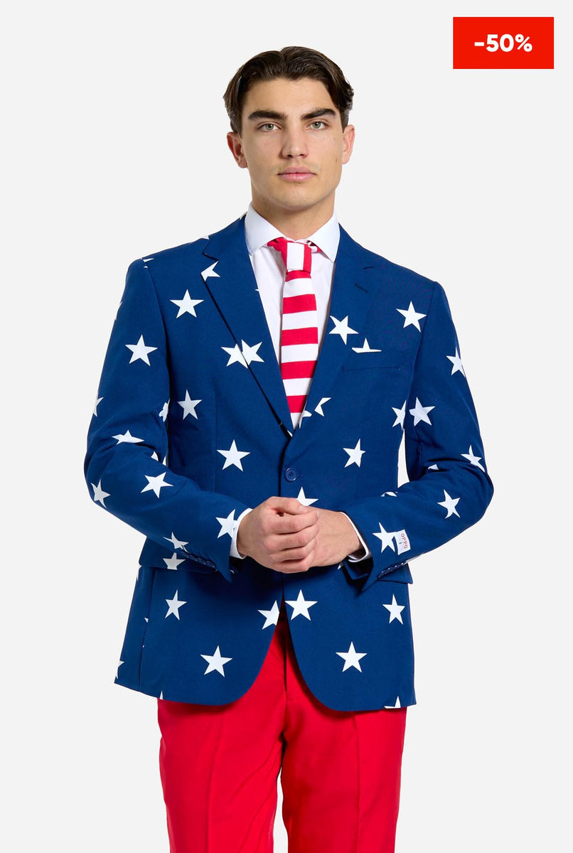 Stars and Stripes Suit | 4th of July outfit | OppoSuits