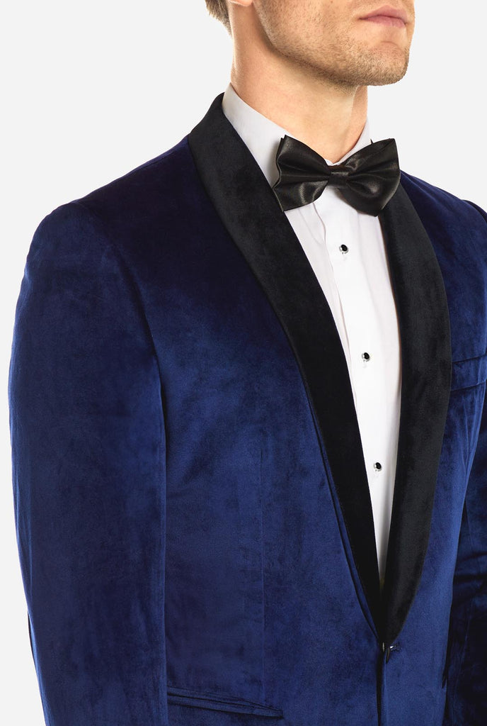 Dinner Jacket Deep Blue | Velvet Tuxedo Blazer | OppoSuits