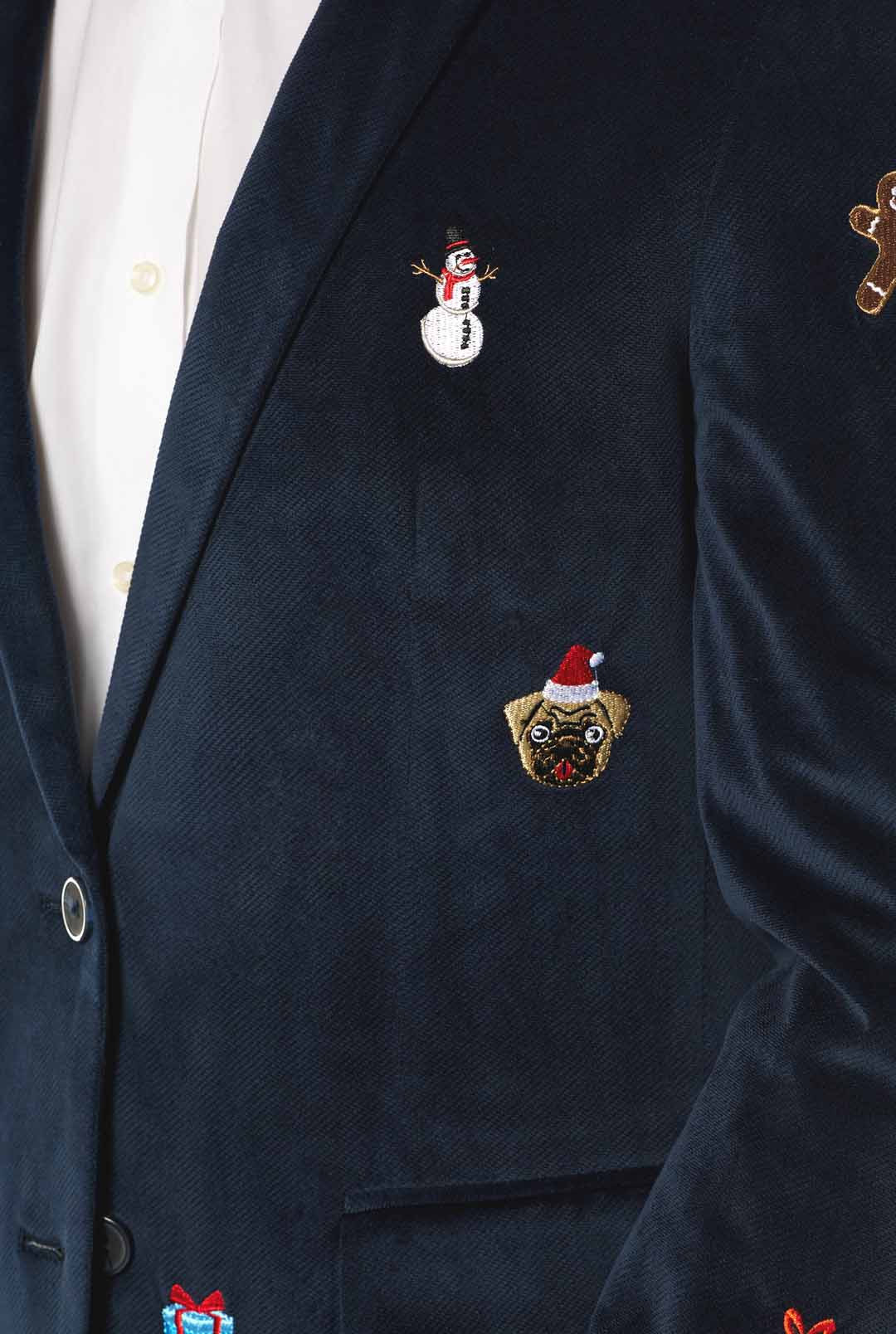 X-mas Icons | Blue Christmas Dinner Jacket | OppoSuits