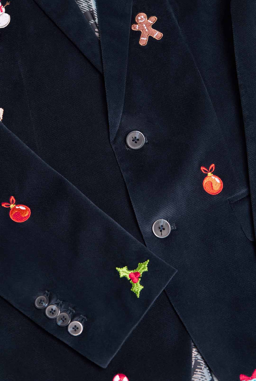 X-mas Icons | Blue Christmas Dinner Jacket | OppoSuits