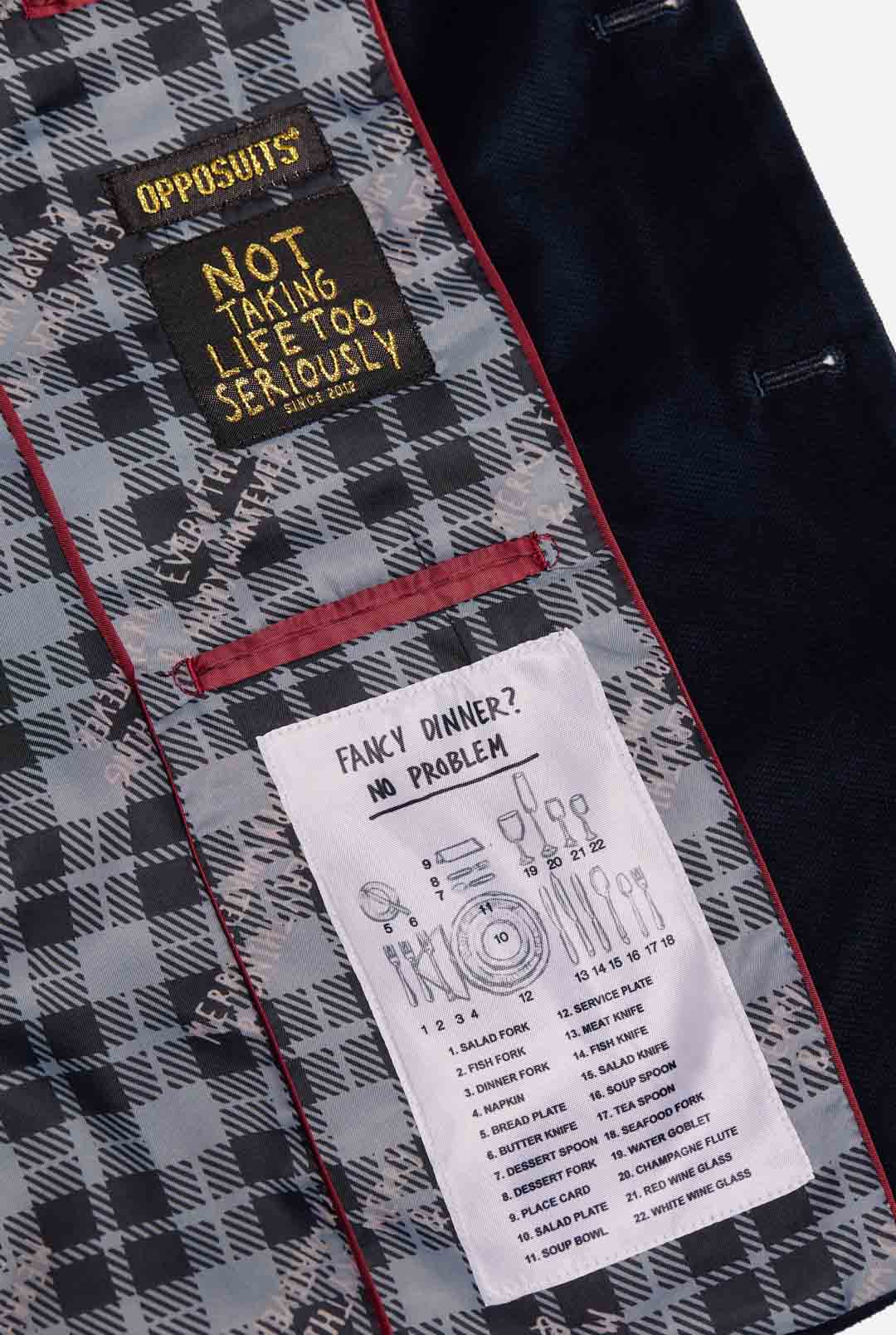 X-mas Icons | Blue Christmas Dinner Jacket | OppoSuits