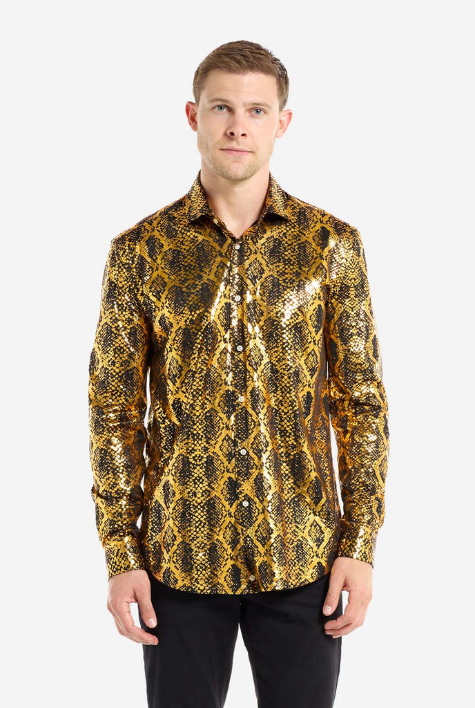 Shiny Snake | Snake Skin print Men's Shirt | OppoSuits