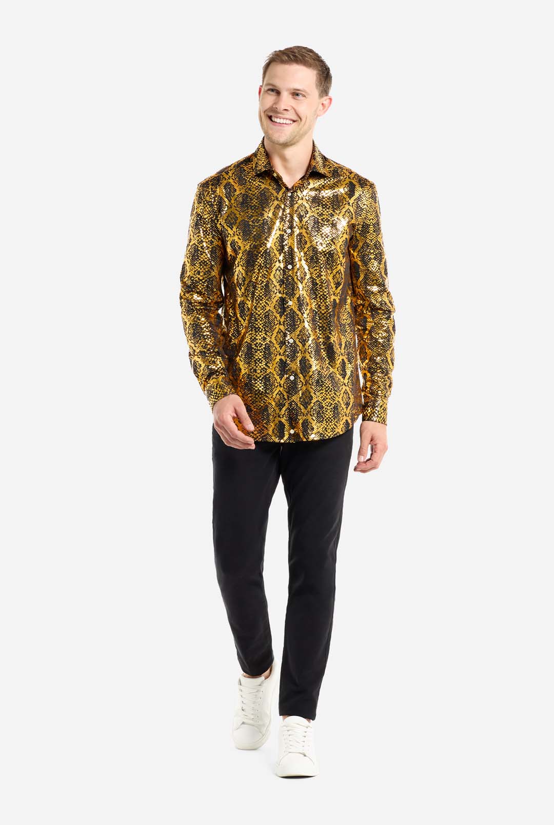 Shiny Snake | Snake Skin print Men's Shirt | OppoSuits