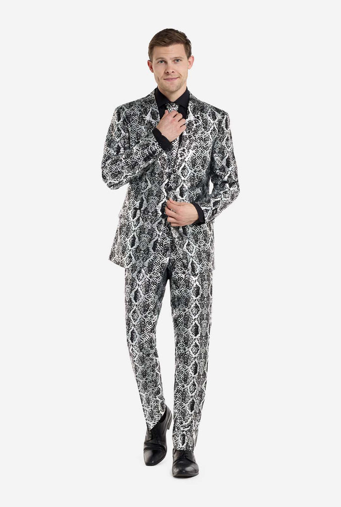 Silver Snake | Silver Snakeskin Men's Suit | OppoSuits