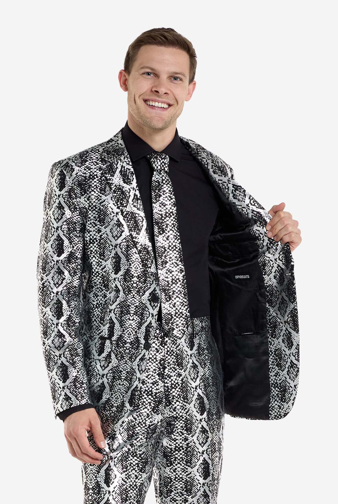 Silver Snake | Silver Snakeskin Men's Suit | OppoSuits