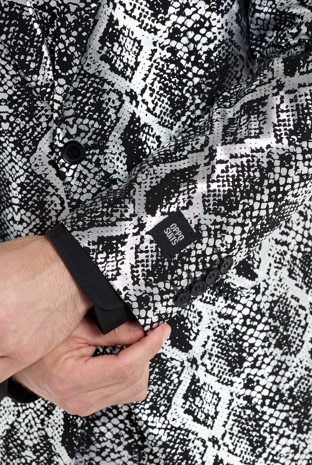 Silver Snake | Silver Snakeskin Men's Suit | OppoSuits