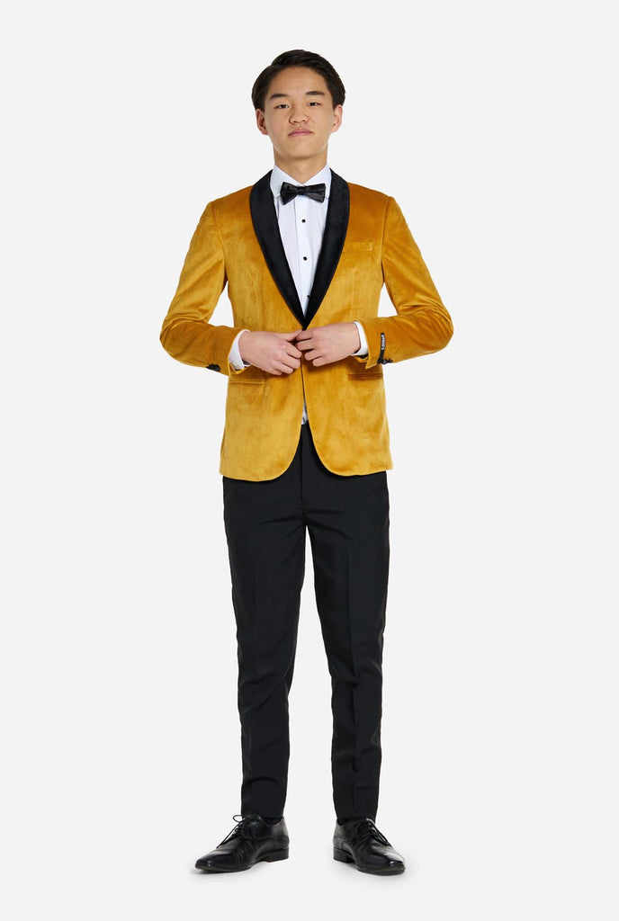 Dinner Jacket Gold | Teen Boys Blazer | OppoSuits Deluxe