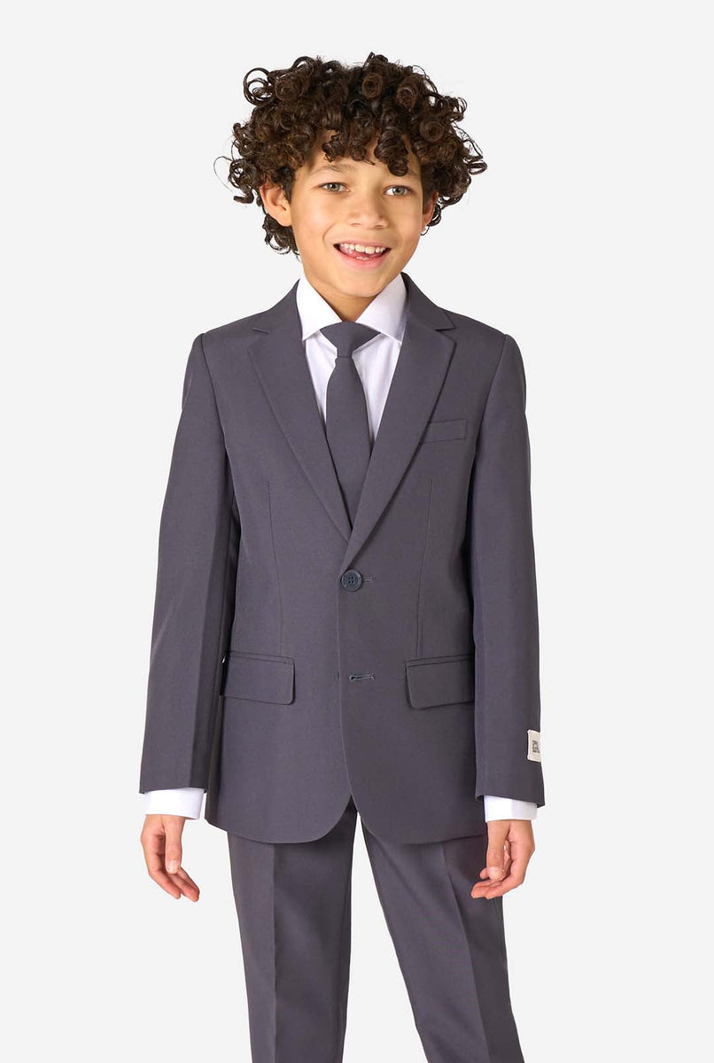 Charcool Suit | Dark Grey Suit for Boys | OppoSuits