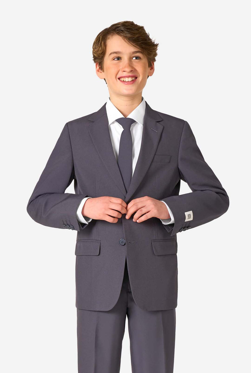 Charcool Suit | Dark Grey Suit for Teens | OppoSuits