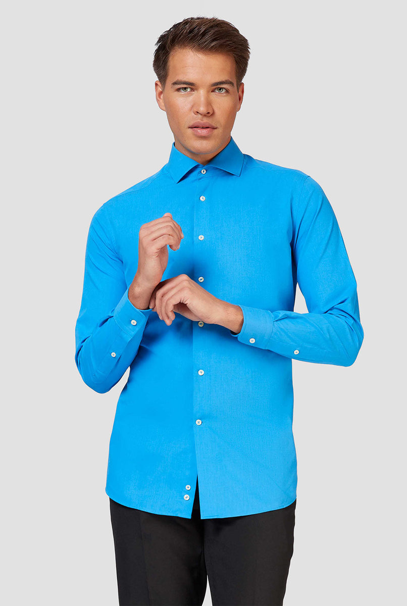 Blue Steel Shirt | Long Sleeved Dress Shirt | OppoSuits